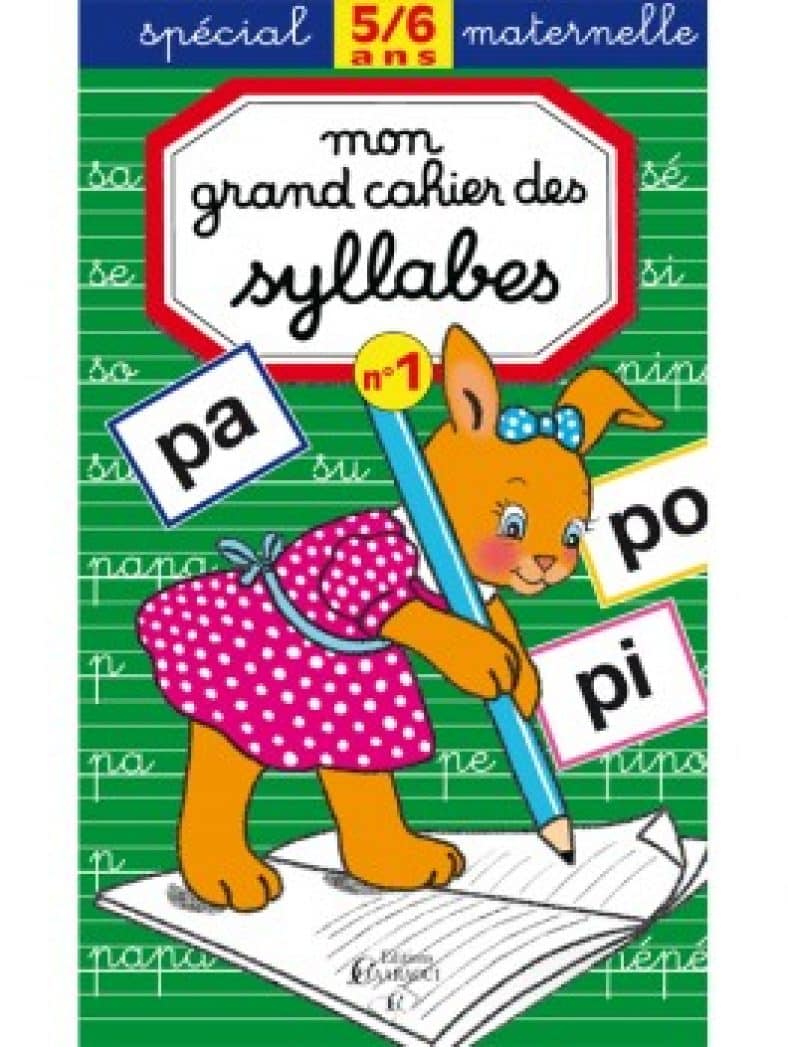 Mon grand cahier des syllabes N 1 | Bibliopolis